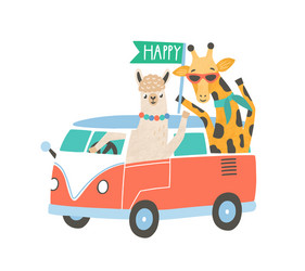 Giraffe on the Bus Vector Images (over 100)