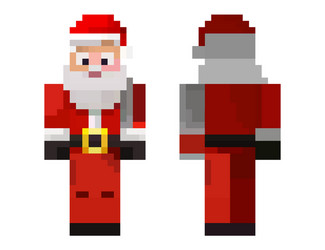 Pixel game skin santa claus hero concept Vector Image