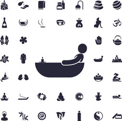 Taking a bath icon Royalty Free Vector Image - VectorStock
