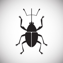 Bug insect icon on white background for graphic Vector Image