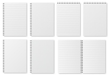 Blank notebook paper sheet with lines Royalty Free Vector
