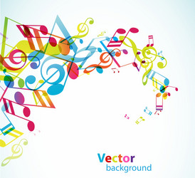 Colorful music notes Royalty Free Vector Image