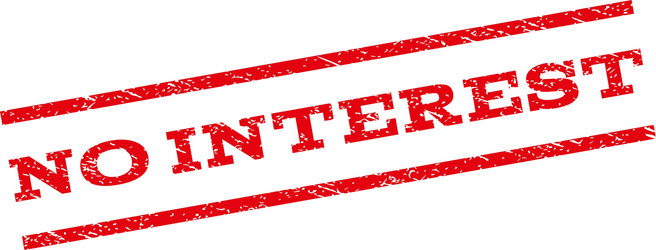 No interest watermark stamp Royalty Free Vector Image