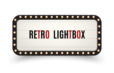 Retro lightbox frame realistic style Royalty Free Vector