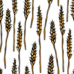 Seamless with malt beer pattern isolated Vector Image