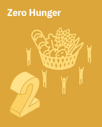 Sdgs goal 2 zero hunger Royalty Free Vector Image