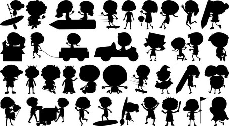 Child Writing Silhouette