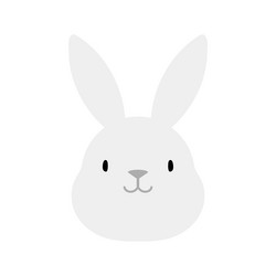 Kawaii rabbit bunny hare face Royalty Free Vector Image
