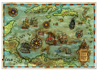 Pirate map 10 Royalty Free Vector Image - VectorStock