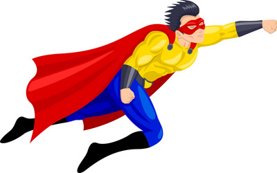 Flying superhero icon action Royalty Free Vector Image