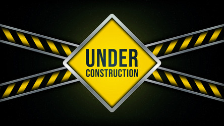 Under construction sign design Royalty Free Vector Image