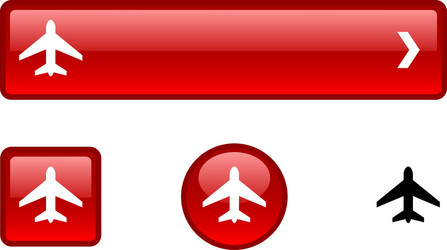 Aircraft button set Royalty Free Vector Image - VectorStock