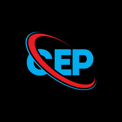 Cep letter logo design in six style polygon Vector Image