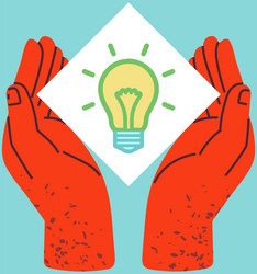 Symbol of new idea creative project line art Vector Image