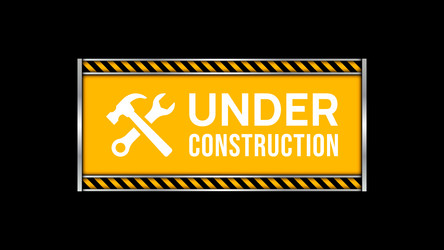 Under construction sign design Royalty Free Vector Image