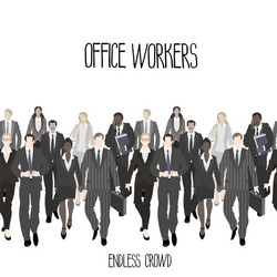 Huge crowd of office workers Royalty Free Vector Image