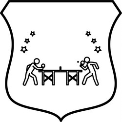 Ping pong player avatar Royalty Free Vector Image