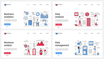 Business process analysis Royalty Free Vector Image