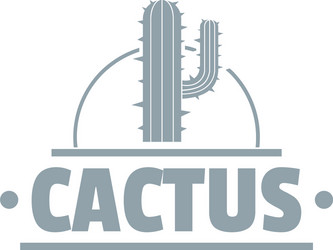 Desert arizona emblems with cactuses and moon Vector Image