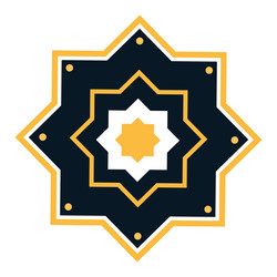 Islamic star style icon Royalty Free Vector Image