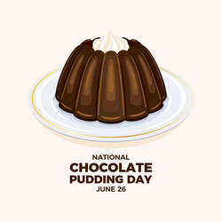 National vanilla pudding day poster Royalty Free Vector