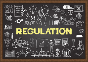 Regulation infographics linear icons collection Vector Image