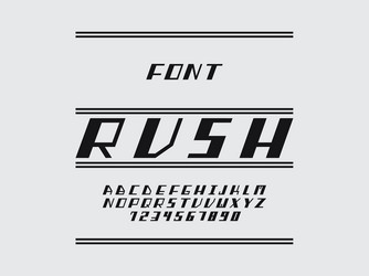 Speed style font design alphabet letters Vector Image