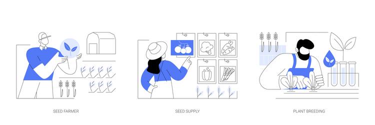 Plant breeding isolated cartoon Royalty Free Vector Image