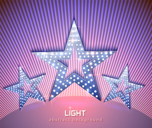 Star retro light banner Royalty Free Vector Image
