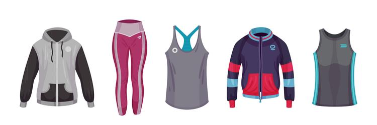 Woman sportswear for training and workout Vector Image