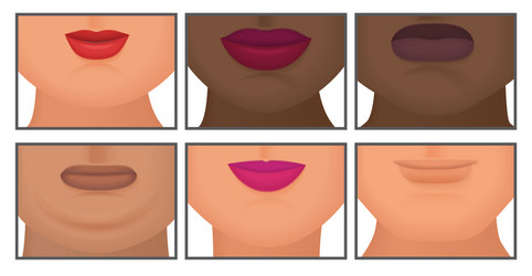 Woman face before and after double chin fat Vector Image