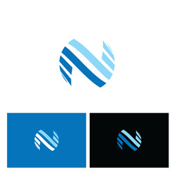 Round circle letter z 3d logo Royalty Free Vector Image