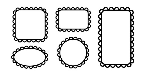 Scalloped Edge Circle Vector Images (45)