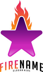 Fire stars logo design inspiration icons Vector Image