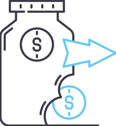 Insecurity line icon outline symbol Royalty Free Vector