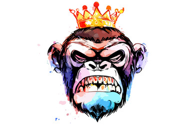 Angry ape dominance Royalty Free Vector Image - VectorStock