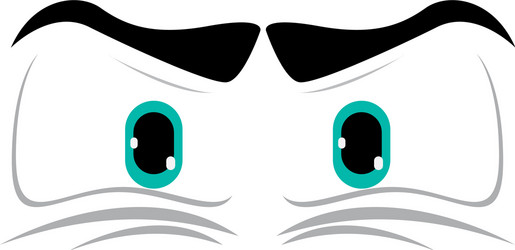 Cartoon eye profile icon Royalty Free Vector Image