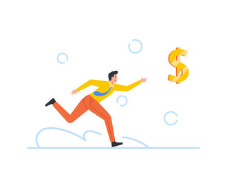 Chasing Cartoon Money Vector Images (over 550)