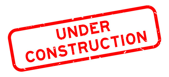 Grunge red under qualification word square rubber Vector Image