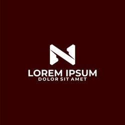 Letter n mark logo design template Royalty Free Vector Image