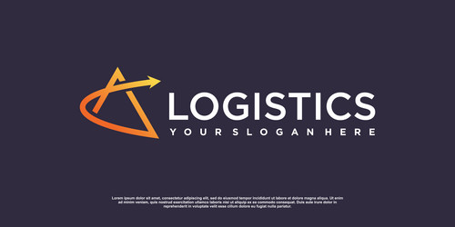 Logistics logo design with modern creative Vector Image