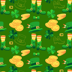 Saint patricks day seamless pattern leprechaun Vector Image