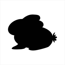 Outline of a rabbit isolated on white background Vector Image