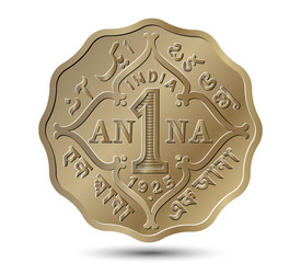 10 rupee coin of india Royalty Free Vector Image
