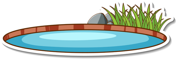 Small garden lake Royalty Free Vector Image - VectorStock
