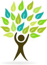 Healthy tree nature leaf man icon Royalty Free Vector Image