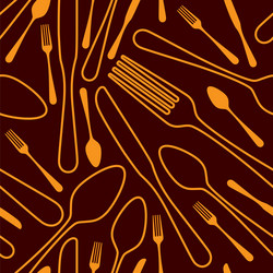 Seamless silverware background Royalty Free Vector Image