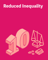Sdgs goal 10 reduced inequalities - translation Vector Image