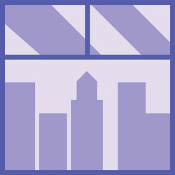 Window with view city buildings design Royalty Free Vector