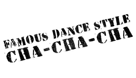 Famous dance style cha-cha-cha stamp Royalty Free Vector